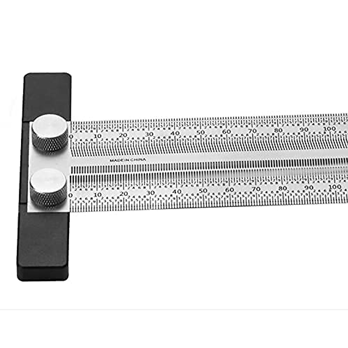 Apple&Orange 200mm Stainless Steel Marking T Square Ruler for Woodworking Scribing Line Ruler Carpenter Square Measuring Tool