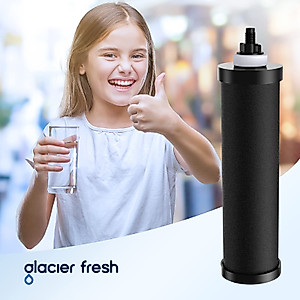 GLACIER FRESH for BB9-2 Black Purification Water Filter, Replacement for Berkey® BB9-2 Black Filters and Berkey® Gravity Water Filter System, 3 Pack