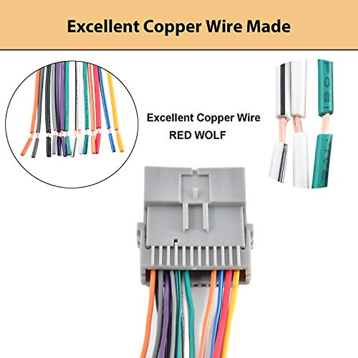 RED WOLF Stereo Replacement for GM to Install Pioneer Radio Wire Harness Connector Adapter Power Plug Cable for GM Chevy Silverado GMC 2002-2008 Model