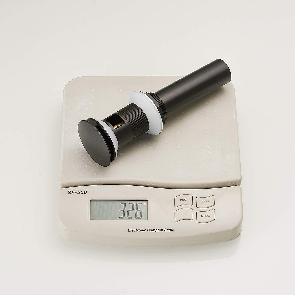 Homevacious 1 5/8" Bathroom Faucet Vessel Vanity Sink Pop Up Drain Assembly Stopper Fits Bathroom Standard Sink Hole 1-1/2" to 1-3/4" Matte Black Plug with Overflow Push & Seal