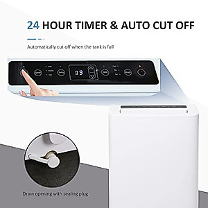 HOMCOM 12000 BTU Portable Air Conditioner with Cooling, Dehumidifier, Ventilating Function, Remote Control, & LED Display, White