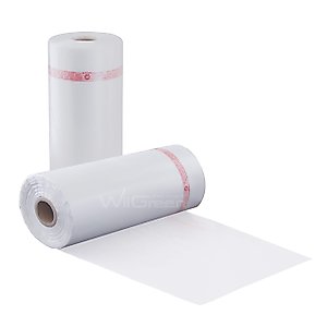 WIIGREEN 2 Rolls 11" x 19" HDPE Plastic Produce Roll Bags for Food Storage, 625 Bags/Roll