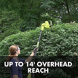 Sun Joe SJH902E 21-inch, 4-Amp, Multi-Angle Electric Telescoping Pole Hedge Trimmer