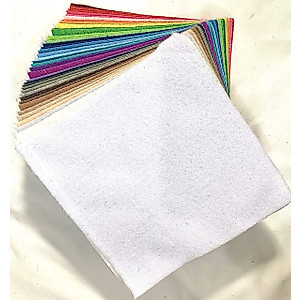 Felt Sheets - Multi Color Variety Pack - 40 Pieces - 15 cm x 15 cm (6 inches x 6 inches) - Felt Pieces - Felt Squares - 1.4mm Thickness - Soft Felt - DIY Fabric Squares