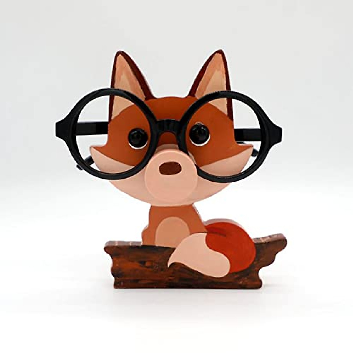 Wooden Giraffe Eyeglass Holder Display Stand Creative Cute Animal Glasses Holder Handmade Creative Sunglasses Display for Desktop Accessory, Home Office Decor, Birthday and Christmas Gift (Giraffe)