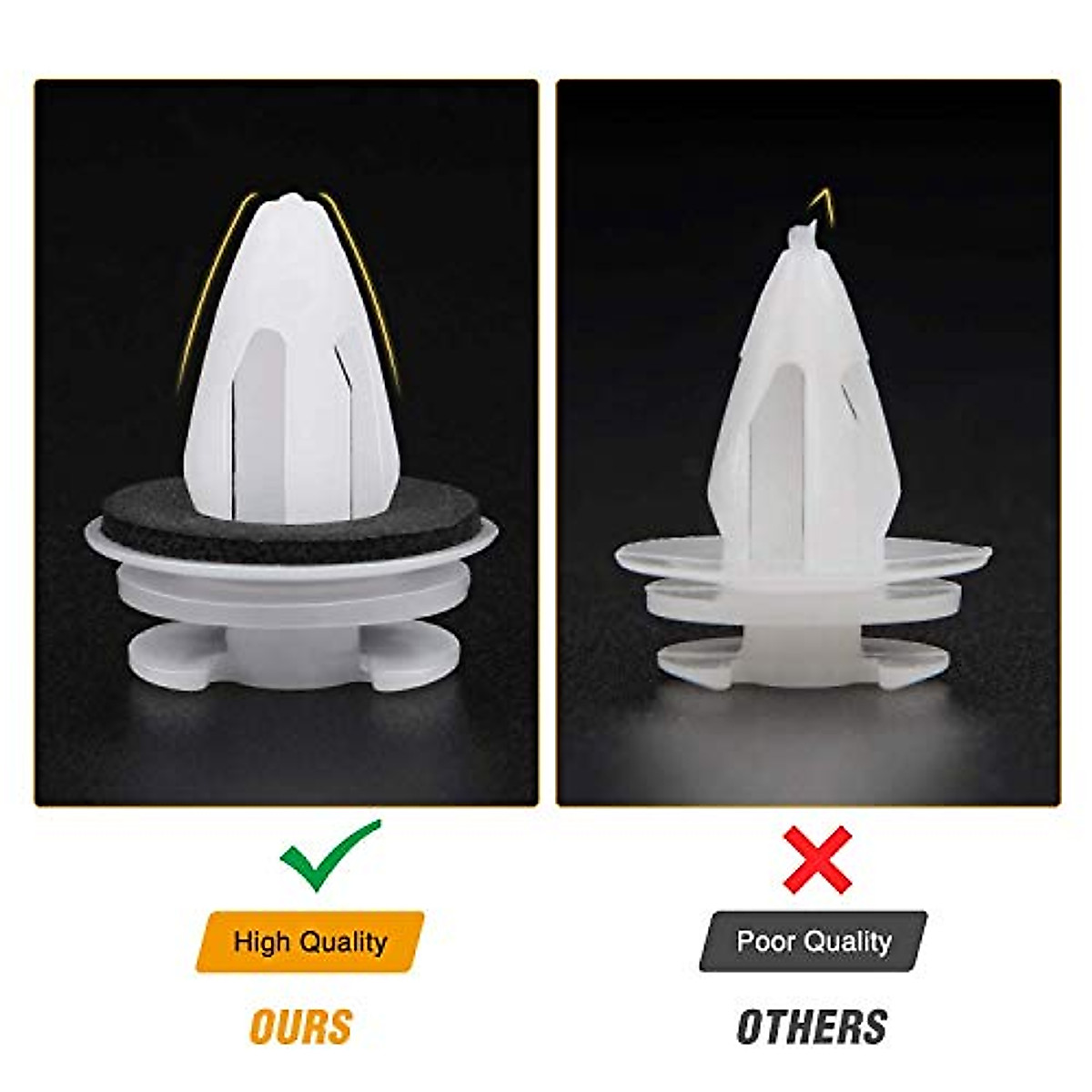 GOOACC 50Pcs Car Door Trim Panel Retainer Clips Bumper Fastener Rivet Clips for BMW 51411973500 Series 3, 5 & 7 E46 E36 E34 E38 E39 M3-with Seal Ring