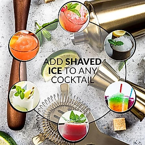 Nostalgia Snow Cone Shaved Ice Machine - Retro Table-Top Slushie Machine Makes 30 Icy Treats - Includes 2 Pump Syrup Bottles, 2 Reusable Plastic Cups & Ice Scoop - Blue