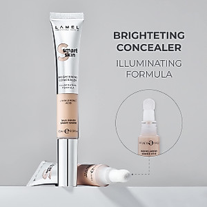 LAMEL Smartskin Brightening Concealer - Infused with Hyaluronic Acid - Age Rewind, Moisturizing, Vegan Formula - Brightening & Protection, 401-0,5 fl.oz