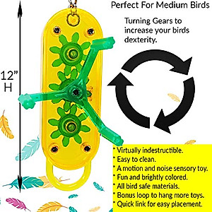 Lucky Bird Toys Gear Head 12in Length Small Bird Toy