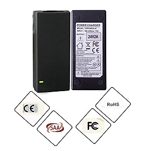 Abakoo 24V 2A Battery Charger with XLR Connector for Ezip Mountain Trailz S400 S500,Jazzy, Pride, S300 S350 S650, Ezip 400 500 650 750 900 Mountain Trailz, Shoprider