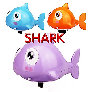5 Pack Pool Float Bath Toys, Wind Up Swimming Bathtub Animals for Boys Girls Toddlers , Fish Tortoise Hippocampus Crocodile Duck, Smooth Cute Shower Water Toy (Random Color)