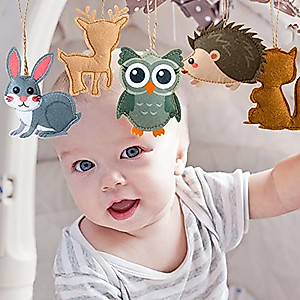 8 Pieces My Forest Friends Christmas Ornament Set Animals Craft Kit, Felt Woodland Decor Cute Animals Christmas Tree Decor for Home Party Decorations