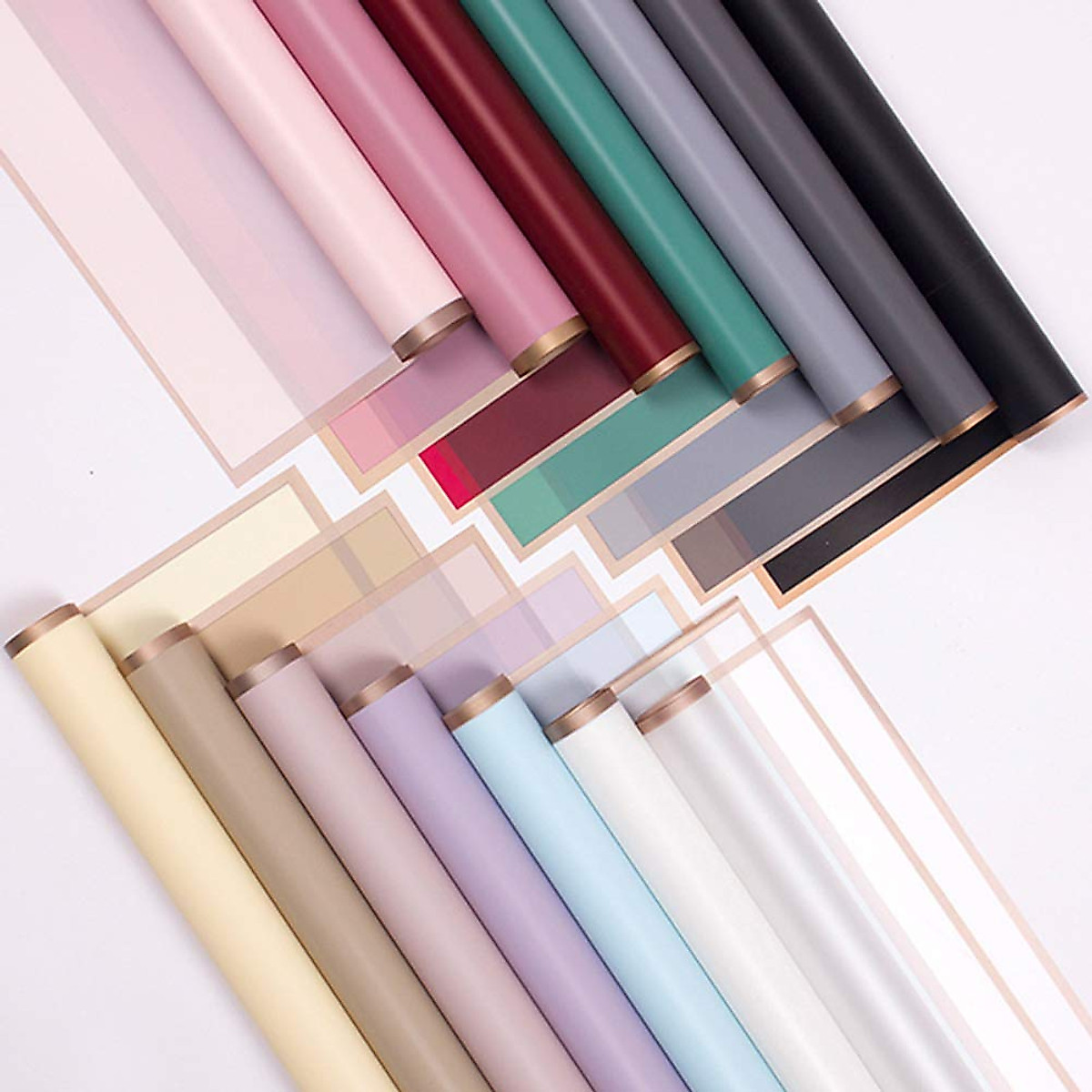 Wraps Waterproof Floral Wrapping Paper Sheets Fresh Flowers Bouquet Gift Packaging Korean Florist Supplies, 40 Sheets - Matte White