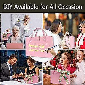 Joyscoop Pink Gift Box - 11x7.6x3.5 Inches Gift Boxes with Lids and Handles, Portable Magnetic Gift Boxes for Presents, Large Gift Box for Women