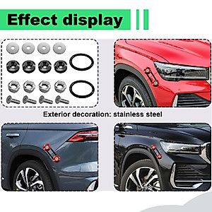 Quick Release Fastener Kit, Bumper Trunk Quick Release Front Rear Bumper Fastener Kit for Front Rear Bumper Trunk Fender Hatch Lids, Universal Car Bumper (Red)