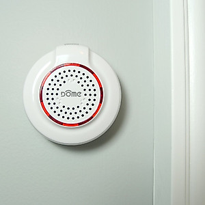 Dome Home Automation Wireless Z-Wave Battery-Powered Home Security Siren and Chime,