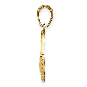 IceCarats 14K Yellow Gold Hummingbird Necklace Bird Pendant Charm 22mm x 21mm Only