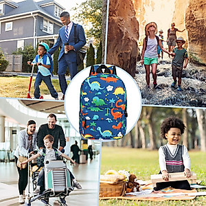 Cosyres Kids Toddler Dinosaur Backpack for Boys Girls Nursery Rucksack School Book Bag Preschool Kindergarten Blue (Size:Medium)
