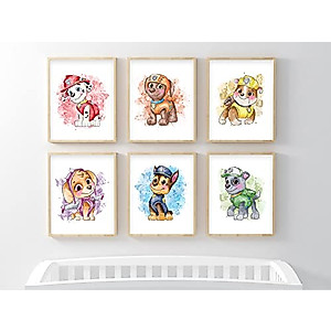Nistio® Paw Patrol Wall Decor Prints, Paw Patrol Wall Art for Boys, Paw Patrol Room Decor, Paw Patrol Poster, Set of 8, 8x10 inches (Unframed)
