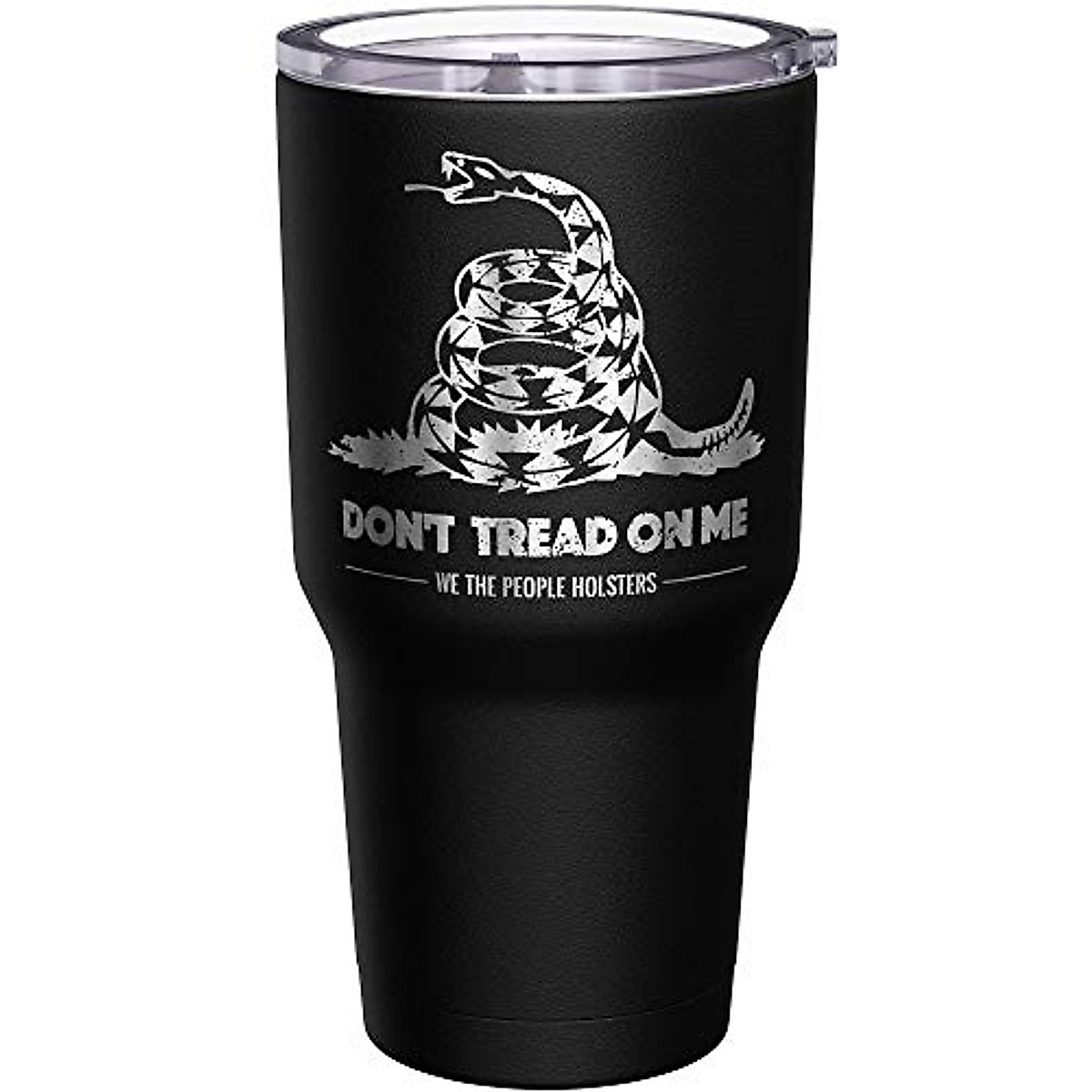 We The People Holsters - Gadsden Flag - Dont Tread On Me - Snake Tumbler - American Flag Coffee Travel Mug - American Made Travel Mug - Double Insulated Tumbler - 30 oz