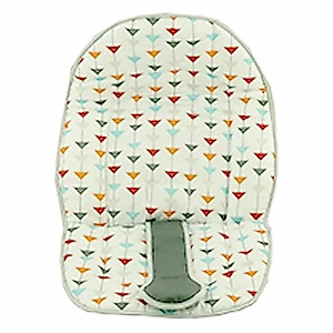 Replacement Part for Fisher-Price On The Go Baby Swing - GKH41 ~ Replacement Cushioned Seat Pad ~ Blue, Orange, White and Gray Pattern