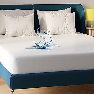 Niagara Waterproof Mattress Protector King Bed Size Jersey Knit Deep Pocket 78x80 Noiseless 8-20Inches Smooth Knit Jersey Mattress Pad Cover Fully Fitted