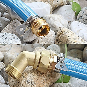 PLG Garden Hose Elbow Connector 45 Degree Hose Extender for RV Water Hose Solid Brass