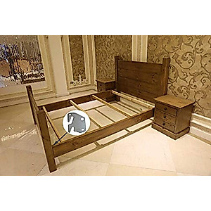 Universal Wood Bed Rail Hook Plates for Beds Frame Bracket Headboard and Footboard,Replacement Wooden Bed Parts Bed Rail Fitting Bracket Set of 4