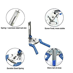 WOMOUR Type M Nail Ring Pliers - Hog Ring Chicken Duck Goose Dog Cat Rabbit Kit Clamp with Nail Groove for Animal Cages/Wire Fencing, Repair Hand Tools with 600 Pcs Galvanized Steel Rings