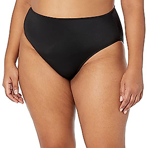 Amazon Essentials Women's High Waist Swim Bottom (Available in Plus Size), Washed Black, Small