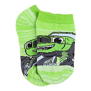 Nickelodeon Blaze and the Monster Machines Boys Toddler 5 Pack No Show Socks (Medium (Sock 6-8), White/Multi)