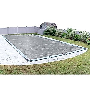 Pool Mate 301836R-PM 20-Year Premium Winter In-Ground Pool Cover, 18 x 36-ft, Dove Gray