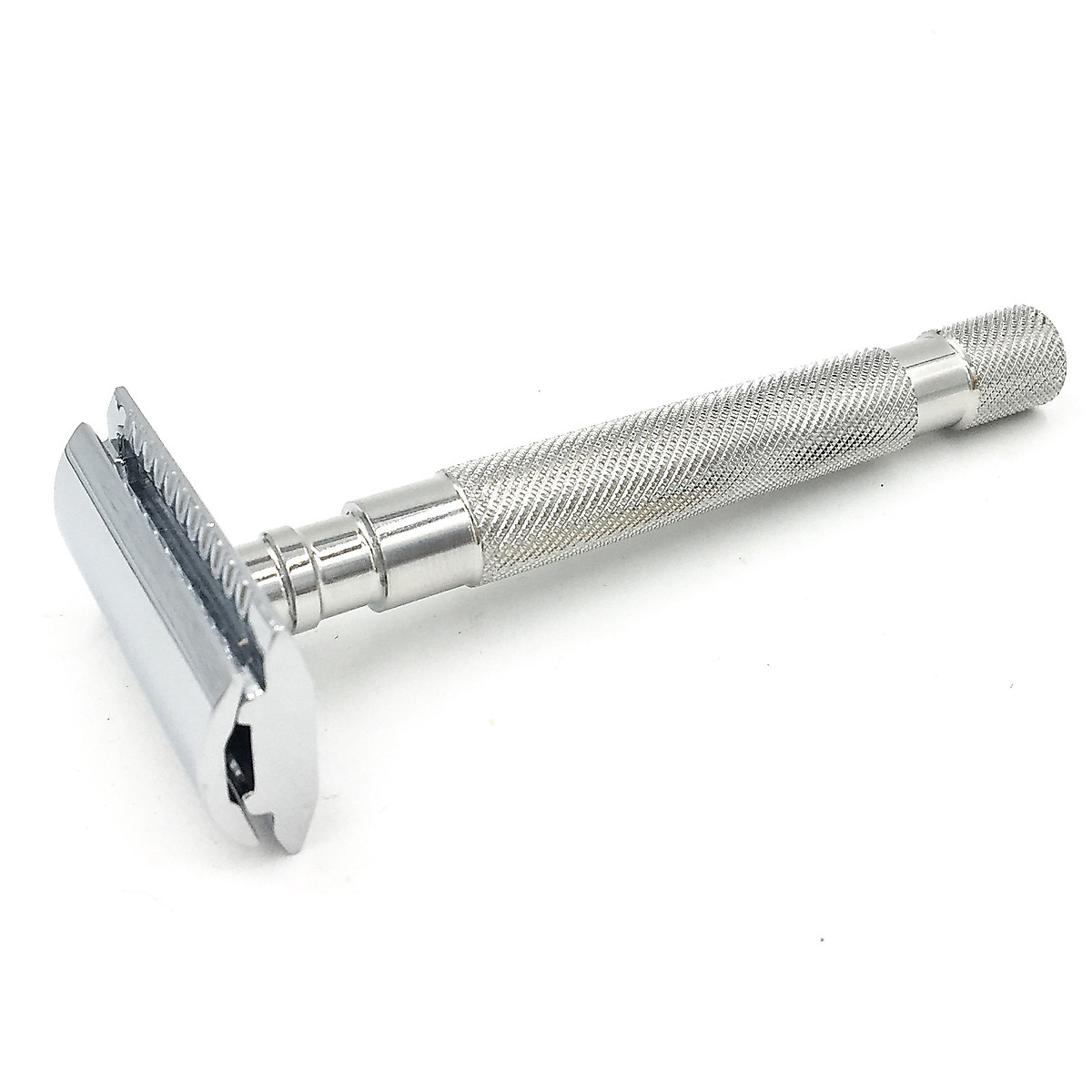 Parker 64S Stainless Steel Handle Double Edge Safety Razor & 5 Premium Blades