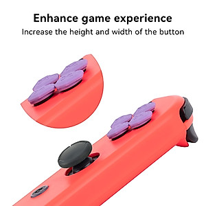 GeekShare Halloween Silicone Pastel Cross D-Pad Button Caps Set - ABXY Key Buttons Sticker Compatible with Nintendo Switch/OLED Joy-Con (Spooky Cat)