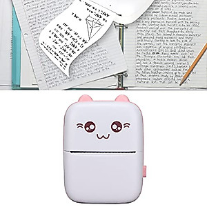 Liccx Pocket Printer, Mini Photo Printer, 200DPI Resolution,Ergonomic Design, Print Any Text, Pictures, Memos, Blessings,(Pink)