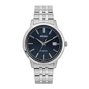 SEIKO Men's Analog Automatic Watch with Stainless Steel Strap SRPH87K1, Blue