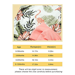 Lasilviaivy Newborn Infant Baby Girl Clothes Flamingo Romper + Headband Summer Outfits Toddler Girl Clothes 3PC 0-3 Months
