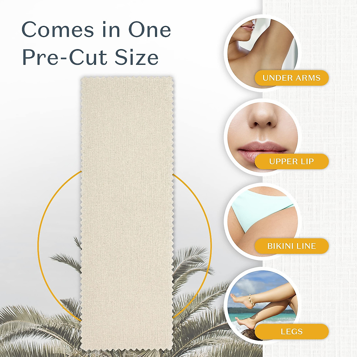 sugaringLA Muslin Cotton Sugaring Strips - Pre-cut Cloth Strips for Hair Removal - Body and Facial Hair Remover - Reusable (100 Pieces)