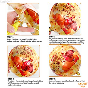 KatchOn, Thanksgiving Turkey Balloons - Large 22 Inch, Pack of 6 | Happy Thanksgiving Balloons - Large 27 Inch, Pack of 6 | Thanksgiving Balloon Garland Kit, Fall Balloons | Fall Decorations