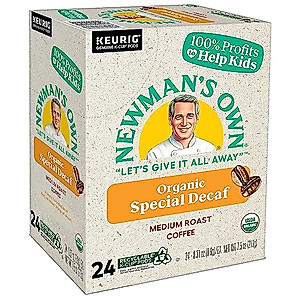 Newman's Own Organics Newman's Special Decaf Keurig Single-Serve K-Cup Pods, Medium Roast Coffee, 24 Count
