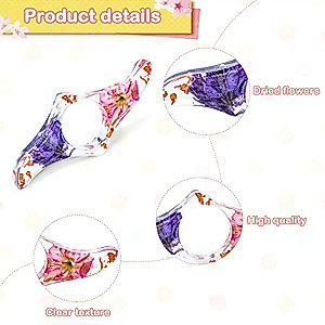 Book Page Holder for Reading, 4 Pieces Flower Resin Thumb Page Holder, Handmade Thumb Bookmark, Opener, Book Reading Accessories for Teachers Book Lovers Literary Bookworm Gifts - Lightweight