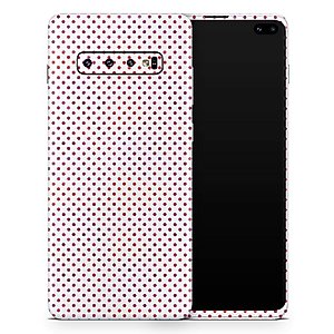 DesignSkinz Tiny Red and Purple Watercolor Polka Dots Protective Vinyl Decal Wrap Skin Cover Compatible with The Samsung Galaxy S20 (Screen Trim & Back Glass Skin)