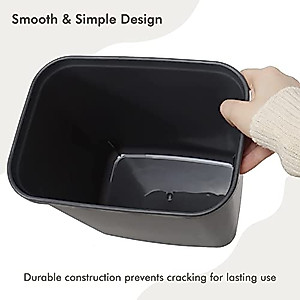 kubvici 6L Mini Trash Can 1.6 Gallon Trash Can Set of 3 Suitable for Bathroom, Car, Bedroom, Kitchen, Office, Living Room (Charcoal Gray, 3)