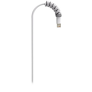 Leadtrend Charger Cable Saver Protector - Snug Fit for All Cell Phones, Computers, and Chargers. Compatible with All Apple & Android Wires - Easy Use Protect Your Investment. ((Grey/Green)