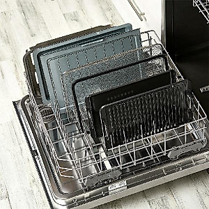 Emeril Power Grill 360, 6-in-1 Countertop Convection Toaster Oven with Top Indoor Grill, Air Fry, Roast, Toast, Bake, Dehydrate, Glass Lid, Stainless Steel