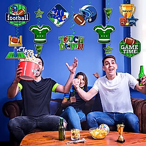 36 Pcs Super Football Decorations 2023 Hanging Swirls, Super Football Party Supplies 2023 Hanging Decorations, Football Party Decorations Super Football Decorations, Touchdown Party Sports Theme Decorations