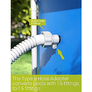 SUMMERBUDDY Above Ground Pool Parts, Replacement Pool Pump Part with Plunger Valve, 1.5" Outlet Strainer & Inlet Nozzle, Pool Hose Adapter for Sand Pump (Style 2)