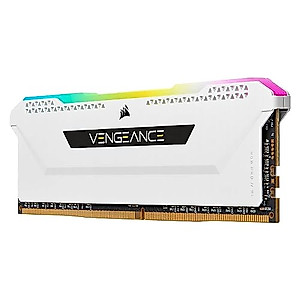 Corsair Vengeance RGB Pro 16GB (2x8GB) DDR4 3600 (PC4-28800) C18 1.35V Desktop Memory - White (CMH16GX4M2D3600C18W)
