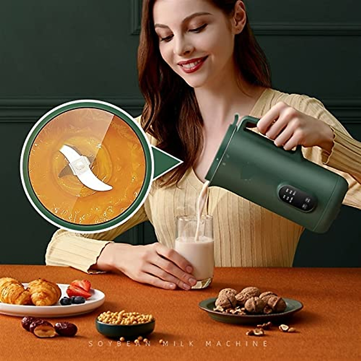 TAPARU Soy Milk Maker 350ml Soybean Milk Machine Electric Juicer Free Filter Soymilk Maker Portable Blender Mixer Household Automatic Orange Juicer