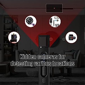 Hidden Camera Detector, Anti-Spy Detector, Hidden Device GPS Detector, Camera Detector, Bug Detector, Privacy Protector, RF Wireless Signal Scanner for Hotels Office Home Travel, 5 Levels Sensitivity